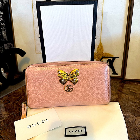 Gucci | Bags | Gucci Gg Marmont Butterfly Long Wallet With Box And ...